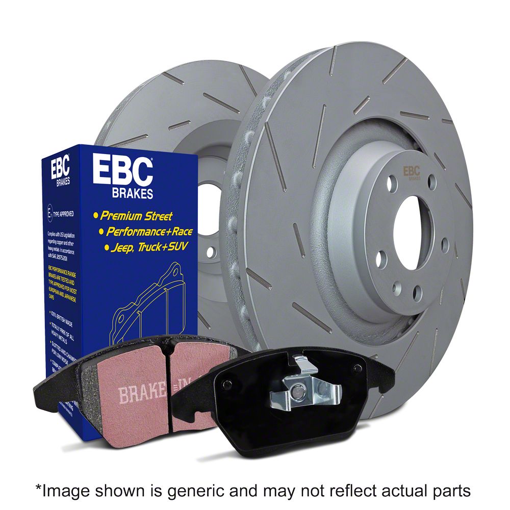 EBC Brakes Mustang Stage 2 Greenstuff 2000 Brake Rotor and Pad Kit ...
