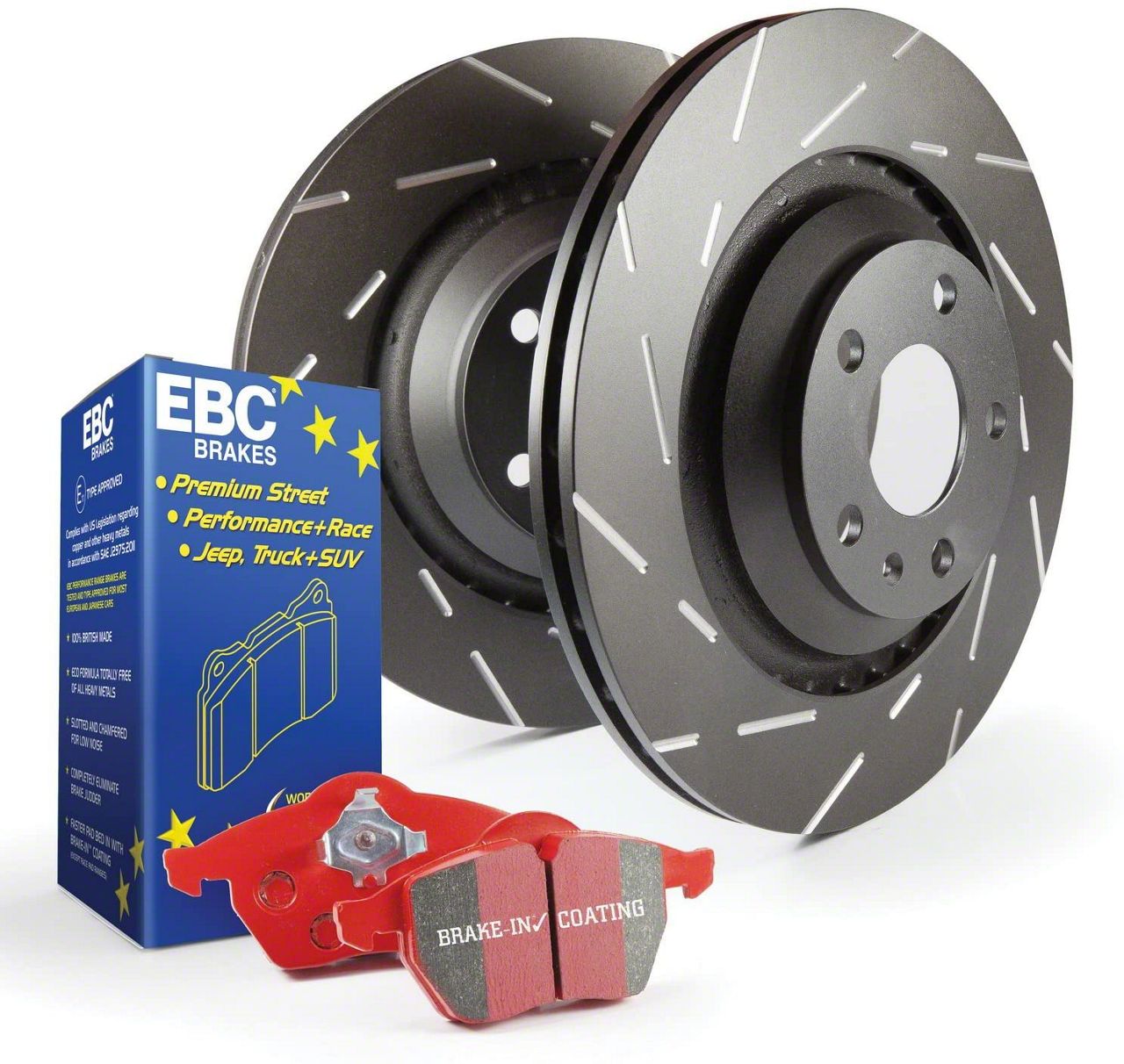 EBC Brakes Mustang Stage 4 Redstuff Brake Rotor and Pad Kit; Rear ...
