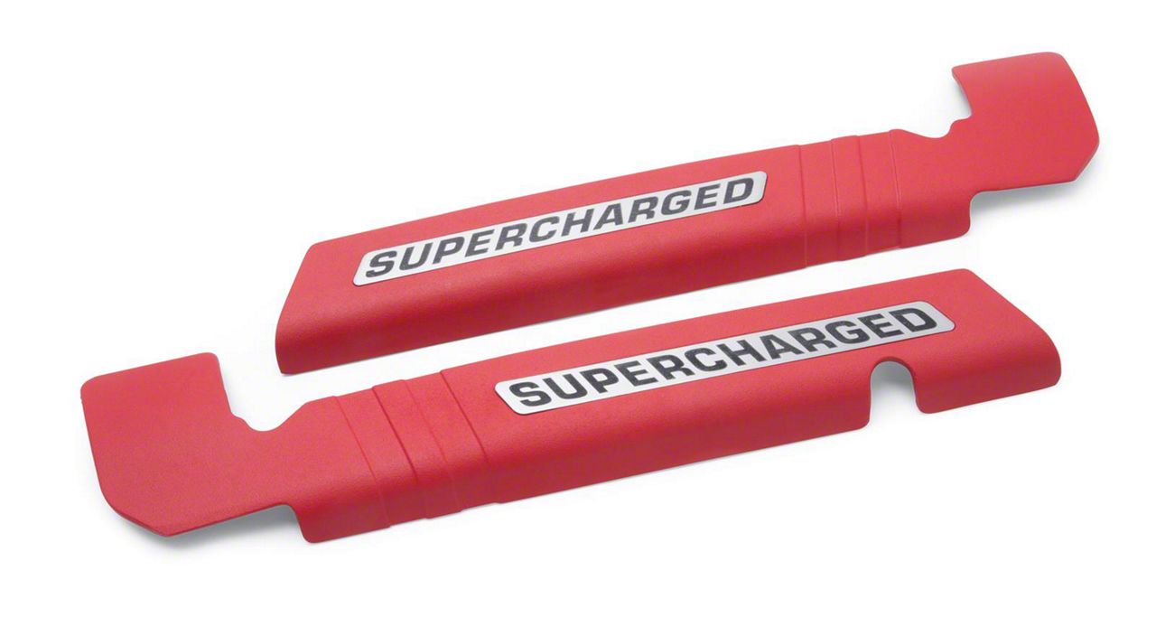 Edelbrock Corvette Supercharger Aluminum Coil Covers; Red 41124 (14-19 ...