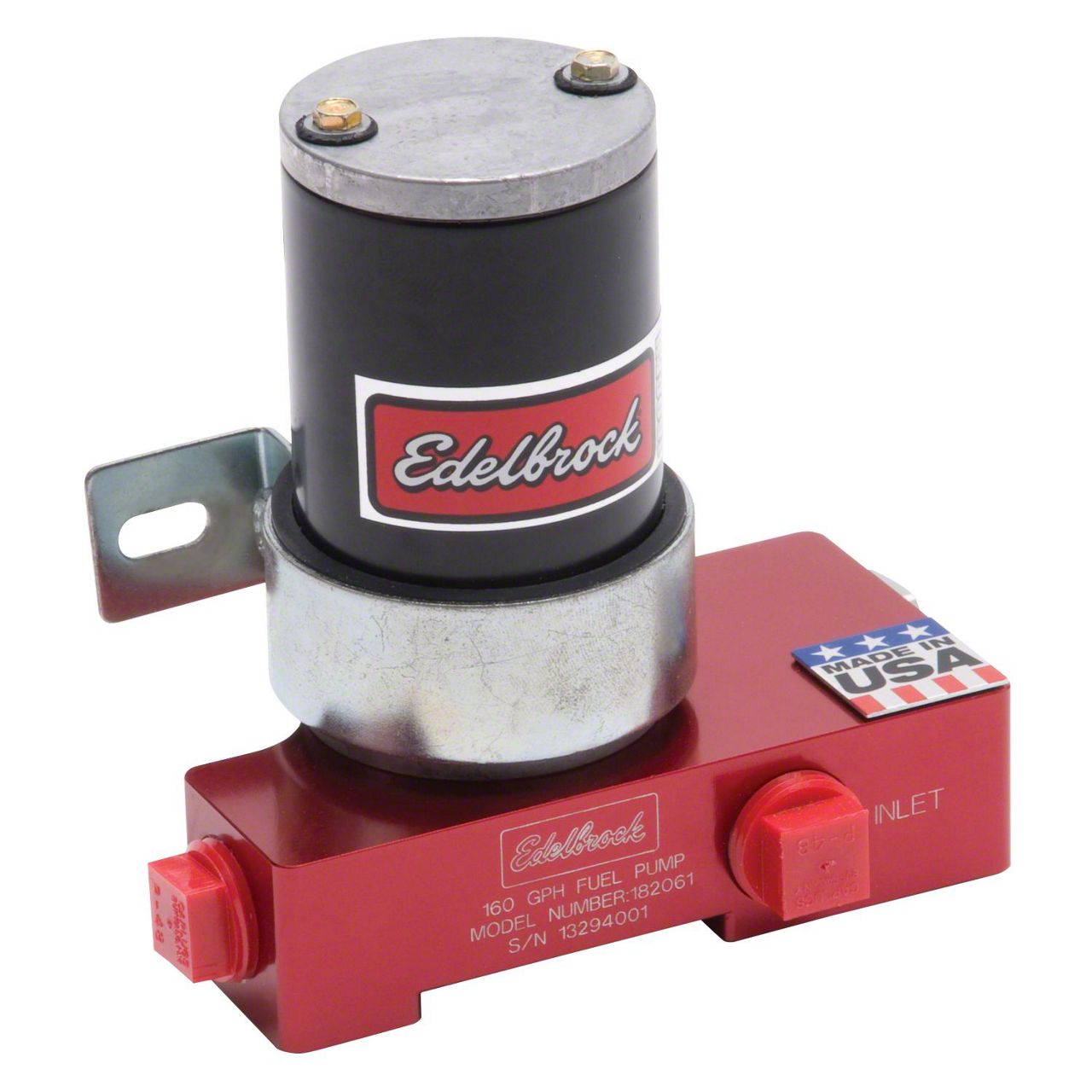 Edelbrock Mustang In-Line Red Electric Fuel Pump; 160 GPH 182061 ...