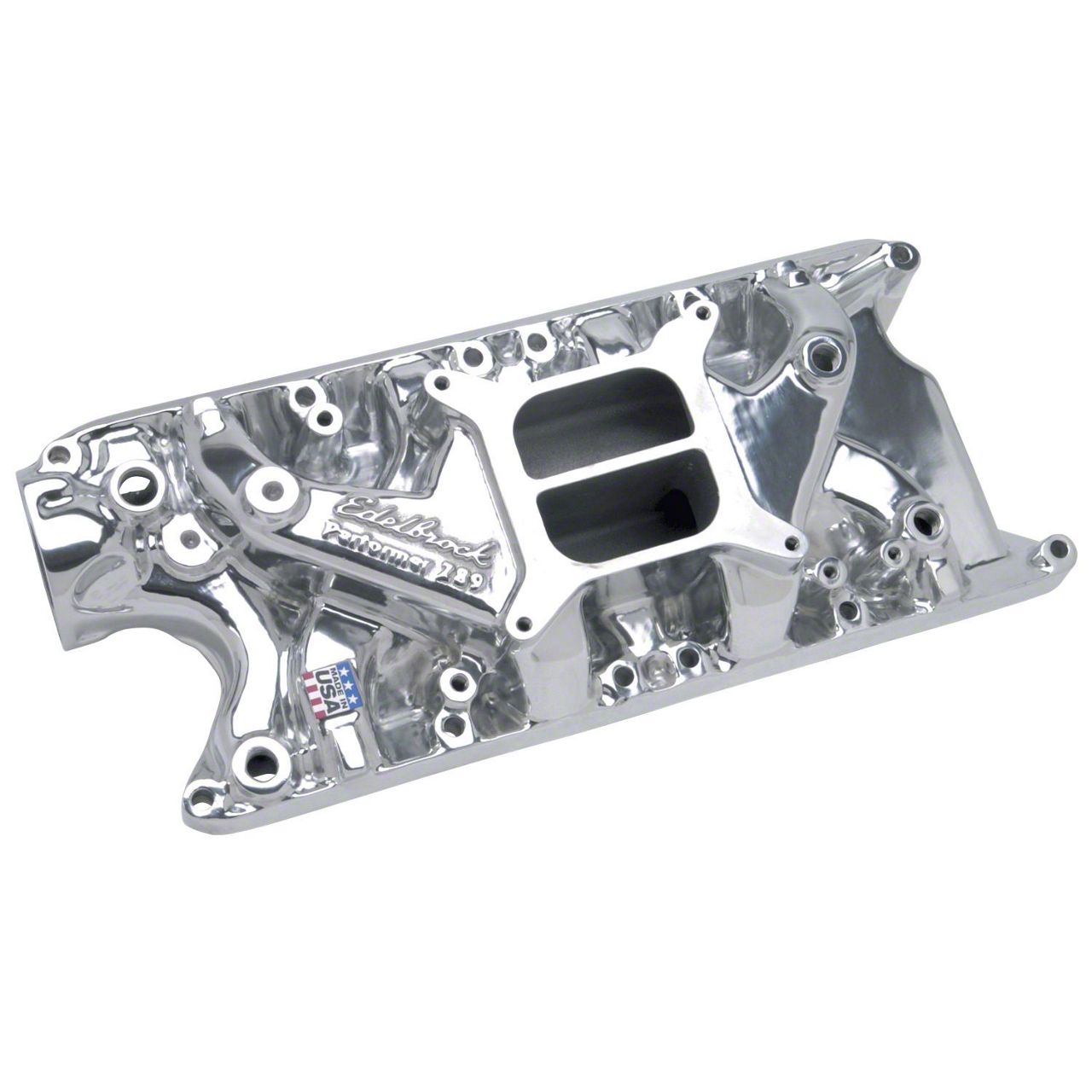 Edelbrock Mustang Performer 289 Series Intake Manifold; Polished 21211 ...