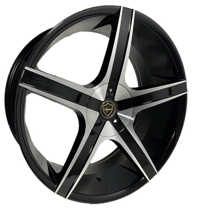 Elegant Charger EL907 Gloss Black Machined Wheel; 22x9.5; 15mm Offset ...