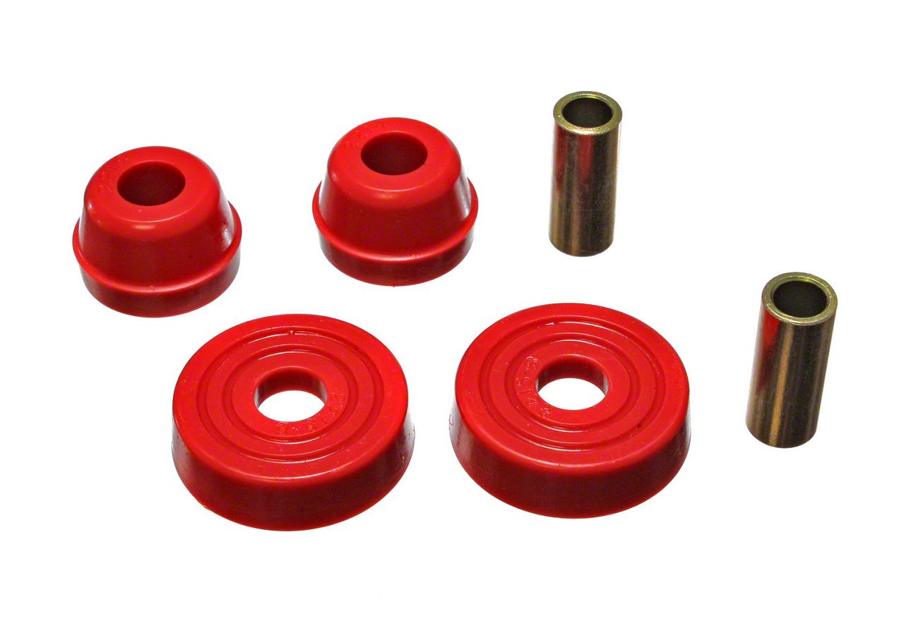 Mustang Front Strut Arm Bushings; Red (83-04 Mustang) - Free Shipping