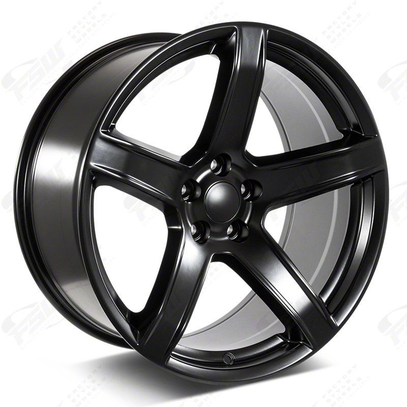 Charger HR2 Hellraiser Style Satin Black Wheel; 22x9.5; 18mm Offset (11 ...