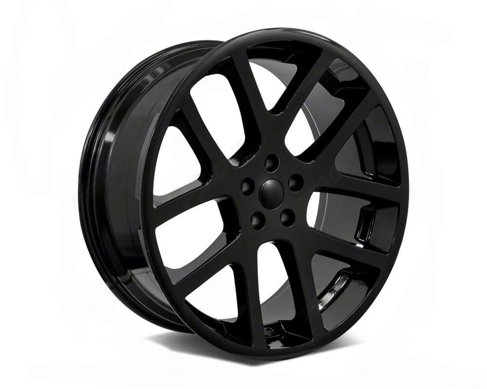 Challenger Viper Style Gloss Black Wheel; 22x9; 15mm Offset (08-23 RWD ...