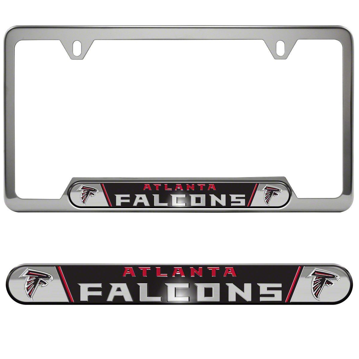 Camaro Embossed License Plate Frame with Atlanta Falcons Logo; Black ...