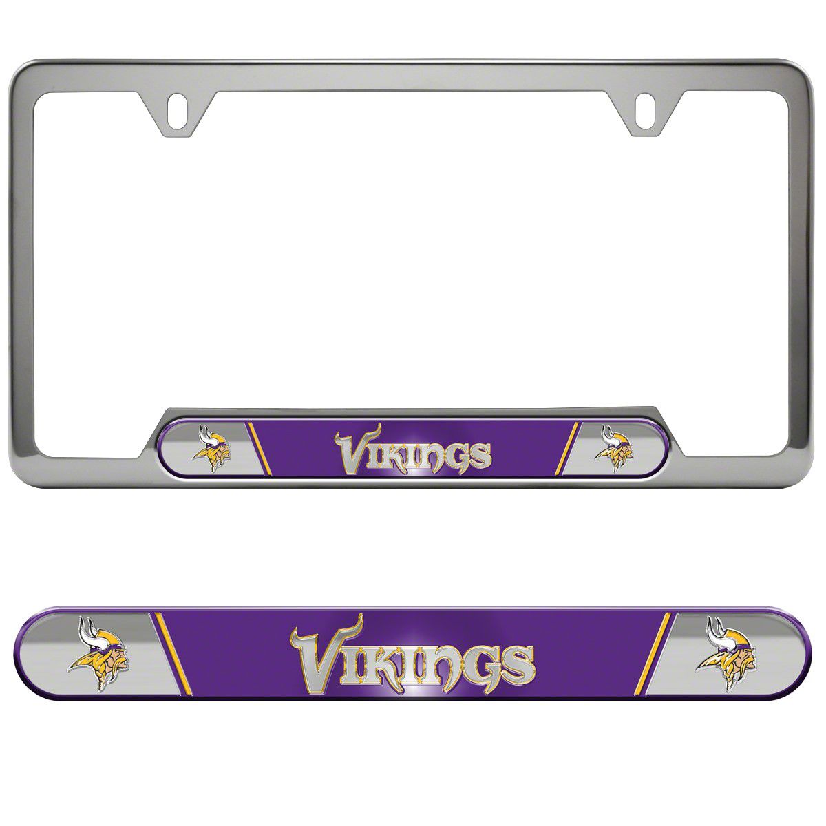 Camaro Embossed License Plate Frame with Minnesota Vikings Logo; Purple ...