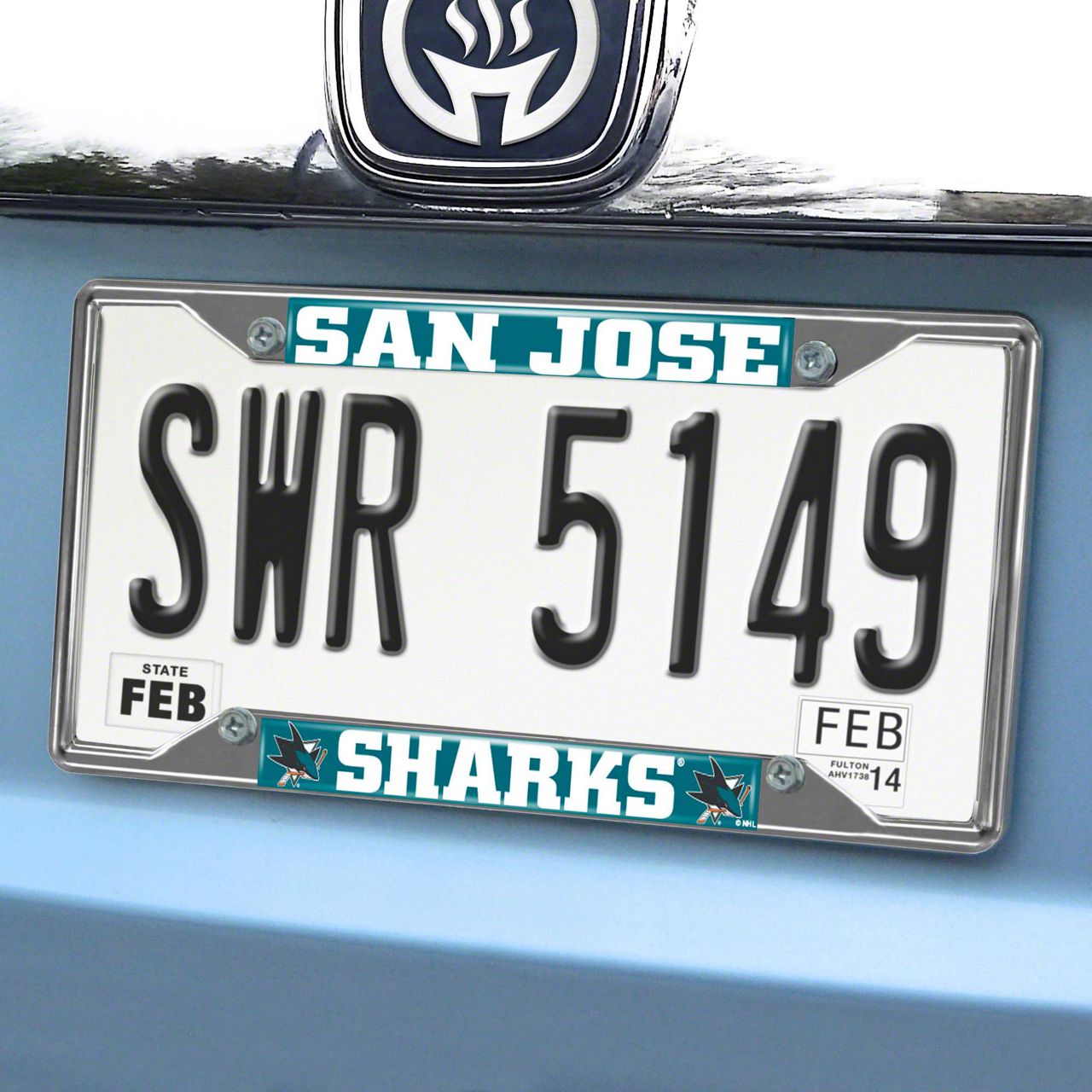 Camaro License Plate Frame with San Jose Sharks Logo; Teal (Universal ...