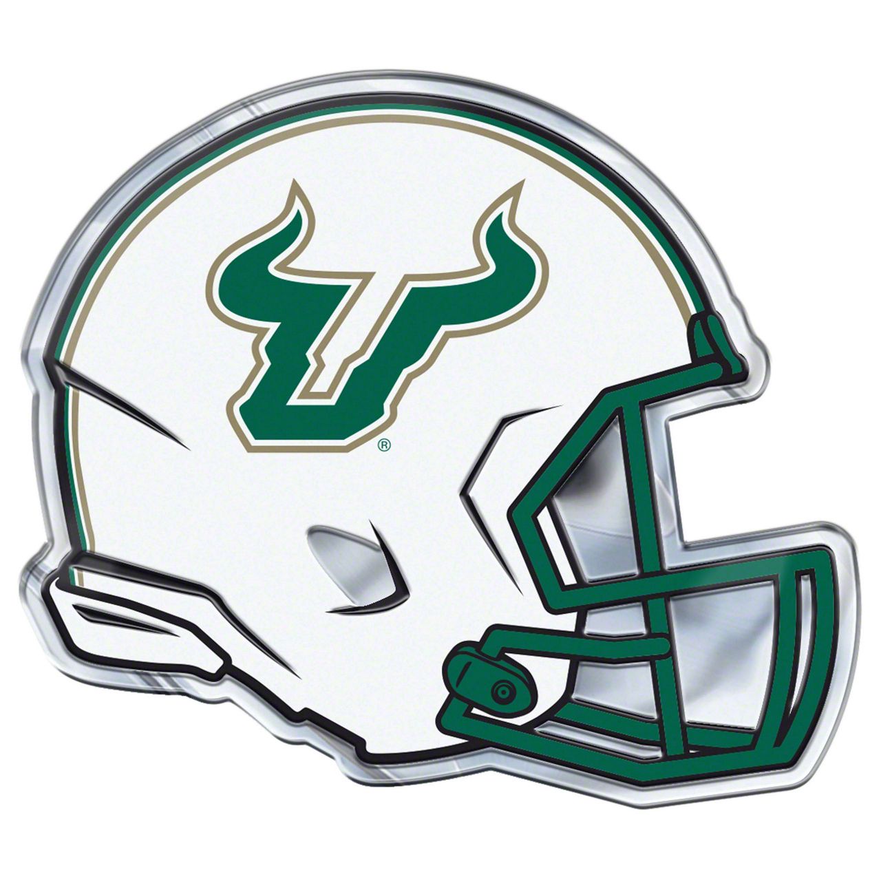 Camaro University of South Florida Embossed Helmet Emblem; Green ...
