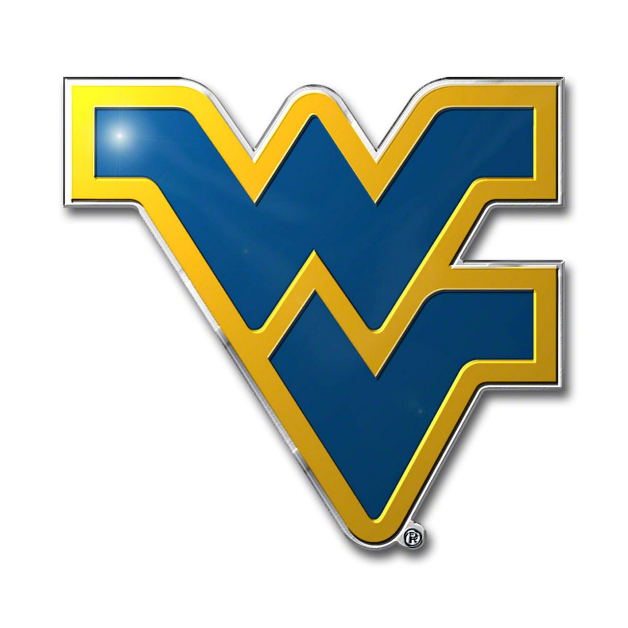 Camaro West Virginia University Embossed Emblem; Blue and Yellow ...