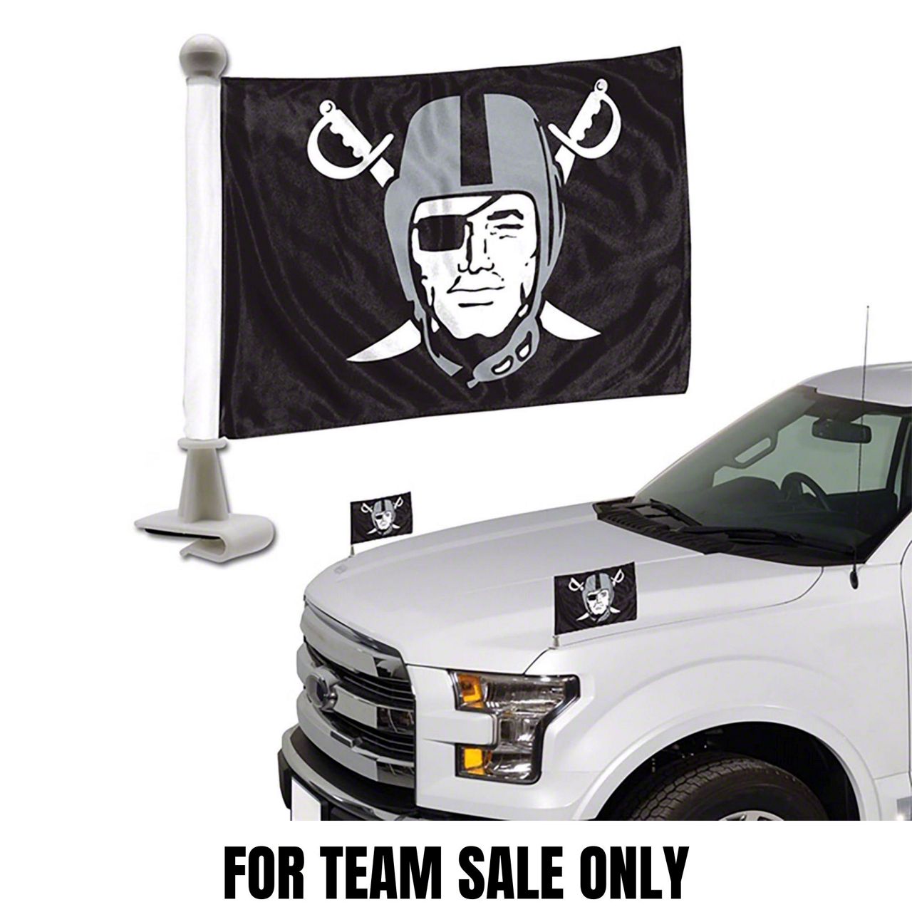 Challenger Ambassador Flags with Las Vegas Raiders Logo; Black ...