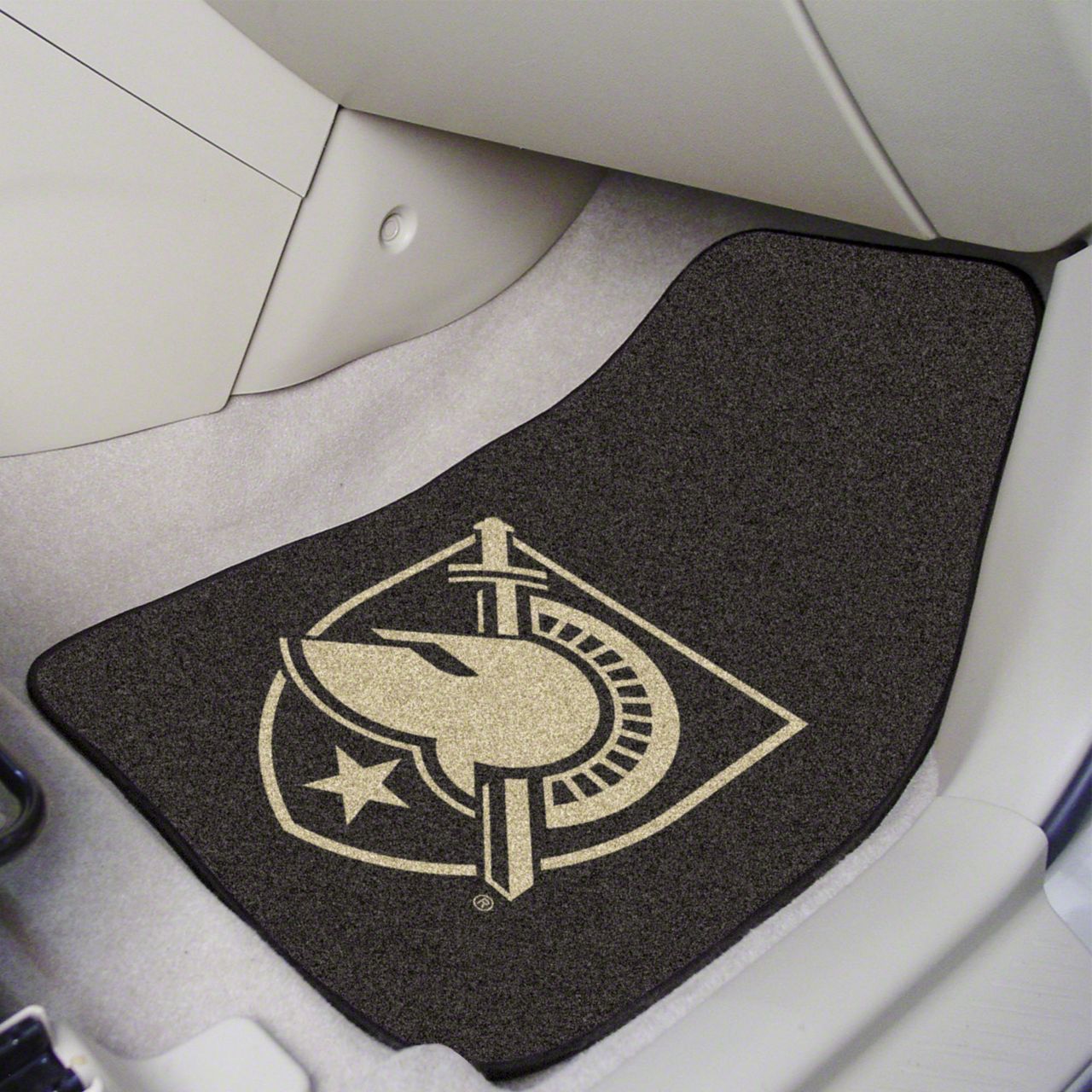 Challenger Carpet Front Floor Mats with Army West Point Logo; Black ...