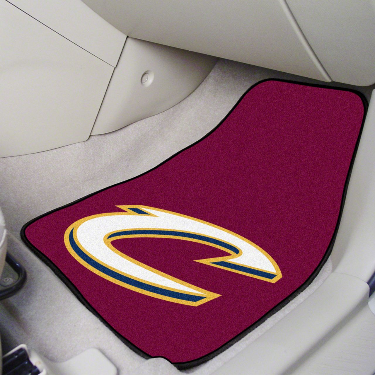 Challenger Carpet Front Floor Mats with Cleveland Cavaliers Logo; Wine ...