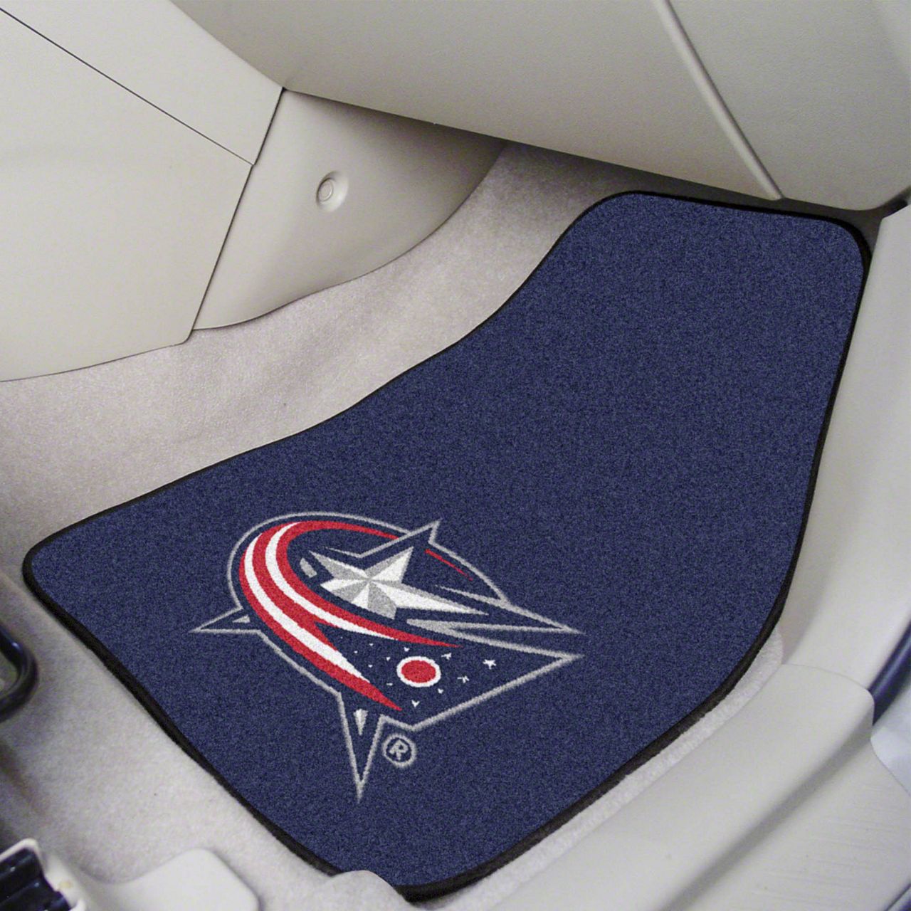 Challenger Carpet Front Floor Mats with Columbus Blue Jackets Logo ...