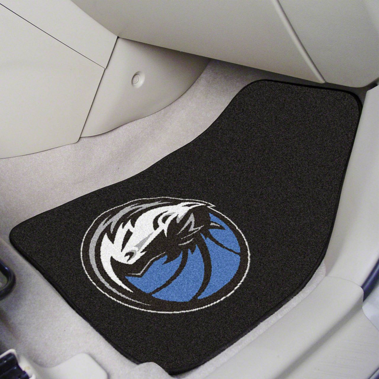 Challenger Carpet Front Floor Mats with Dallas Mavericks Logo; Royal ...