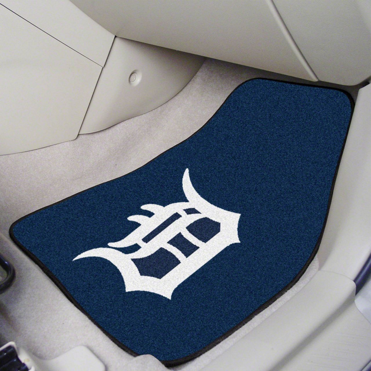 Challenger Carpet Front Floor Mats with Detroit Tigers Logo; Navy ...