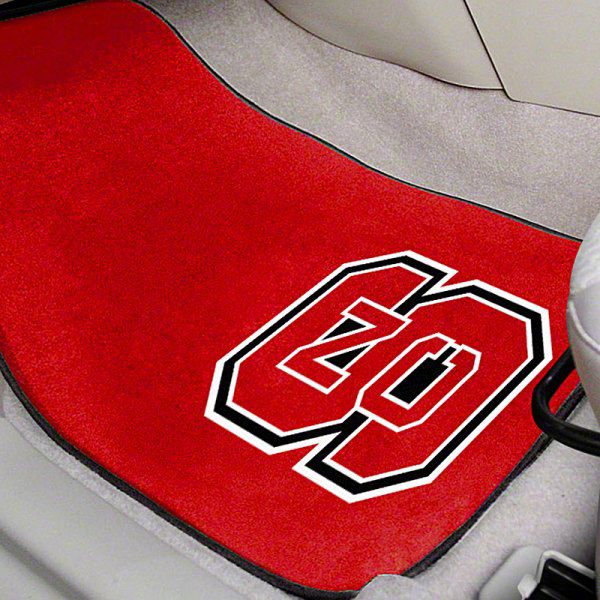 Challenger Carpet Front Floor Mats with NC State University Logo; Red ...
