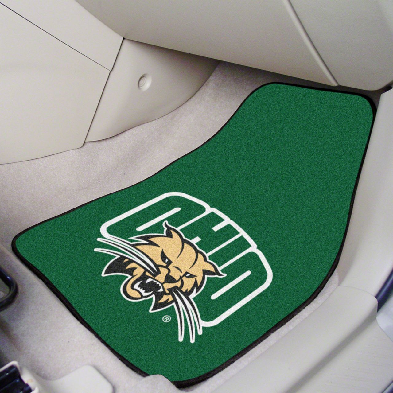Challenger Carpet Front Floor Mats with Ohio University Logo; Green ...