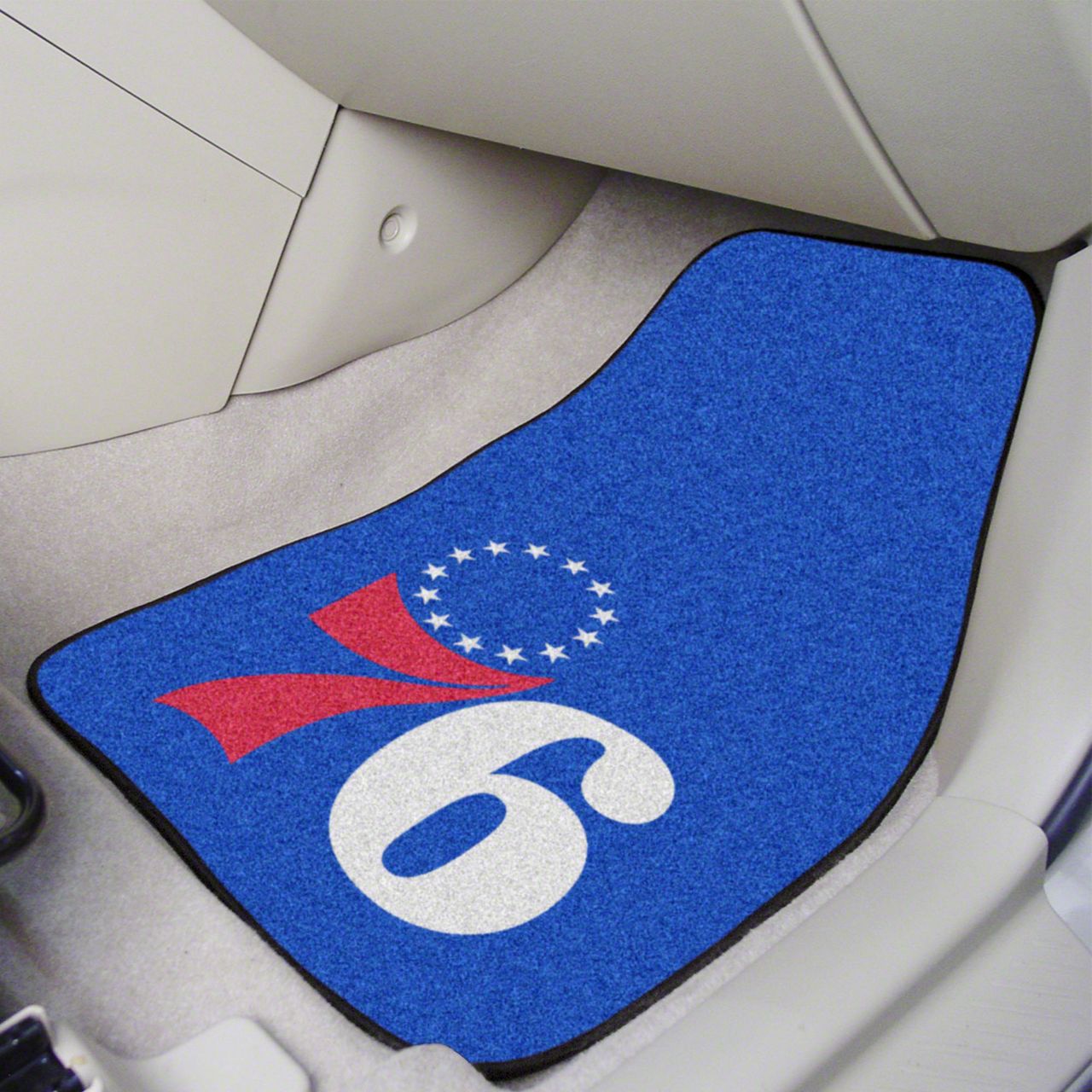 Challenger Carpet Front Floor Mats with Philadelphia 76ers Logo; Red ...