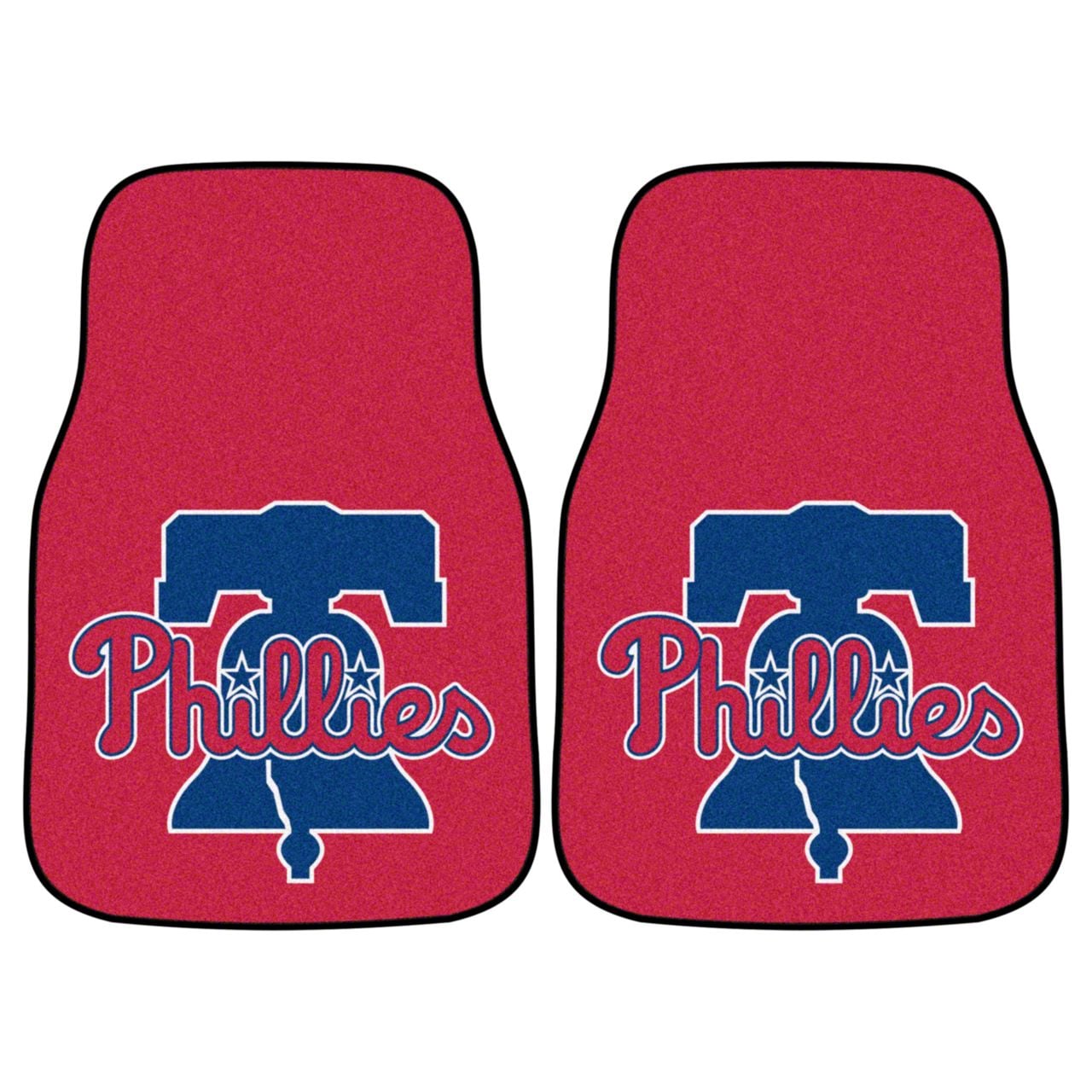 Challenger Carpet Front Floor Mats with Philadelphia Phillies Logo; Red ...