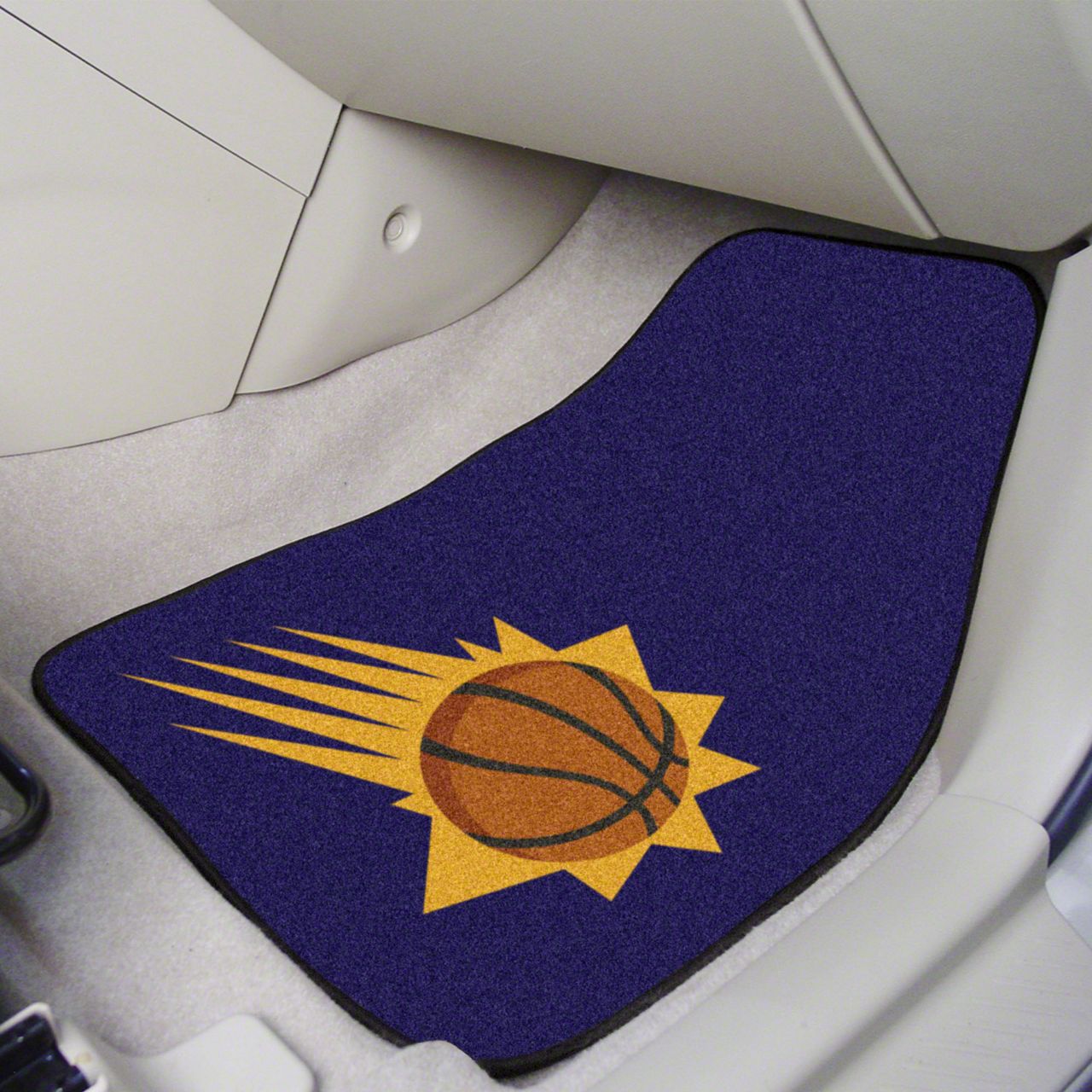 Challenger Carpet Front Floor Mats with Phoenix Suns Logo; Black ...