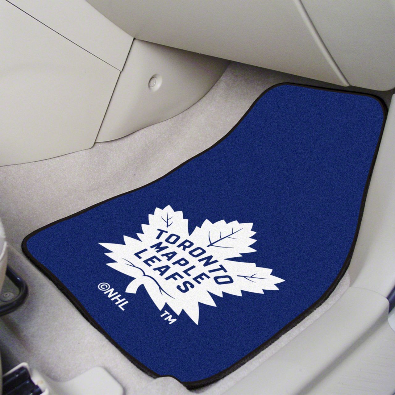 Challenger Carpet Front Floor Mats with Toronto Maple Leafs Logo; Royal ...