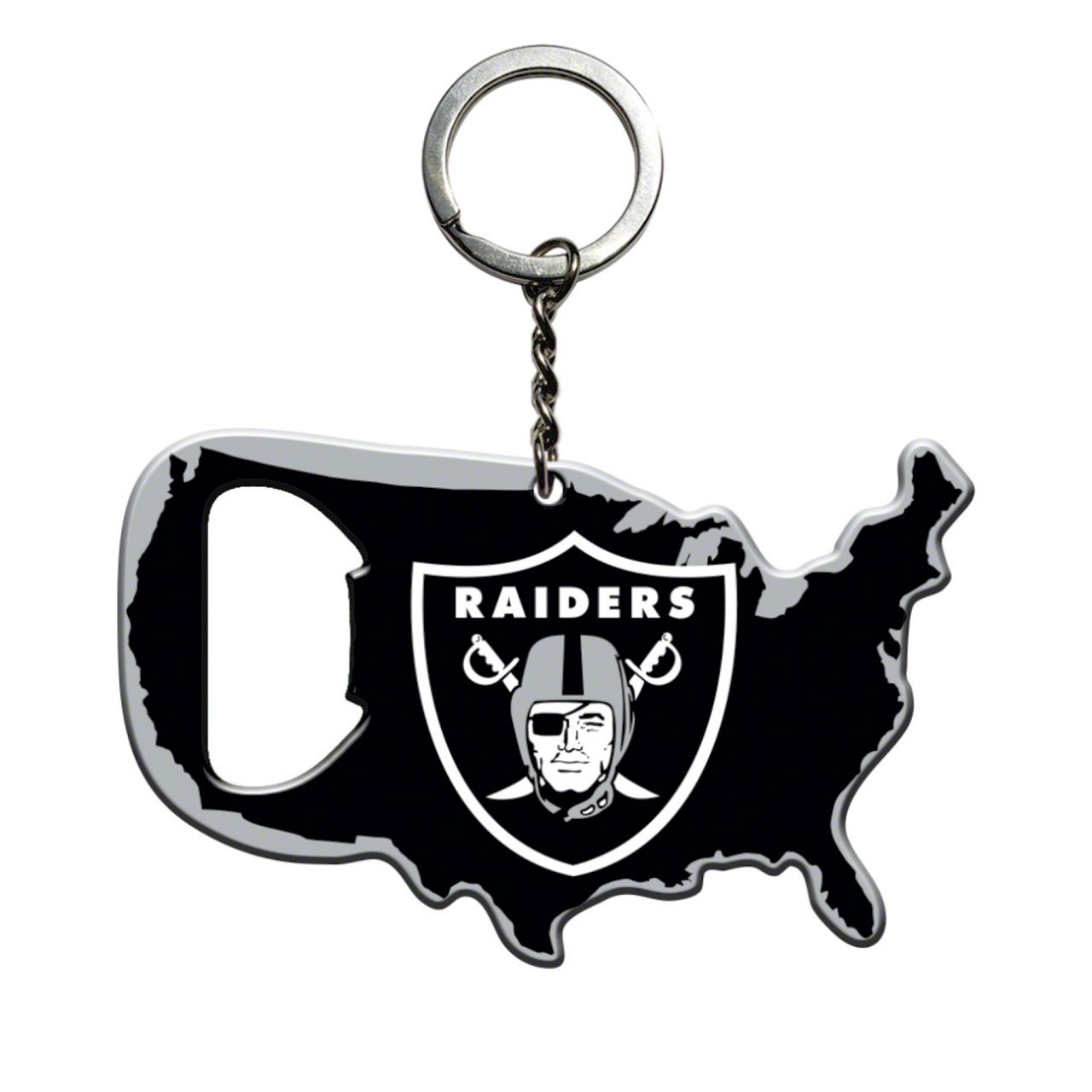 Challenger Keychain Bottle Opener with Las Vegas Raiders Logo; Black ...