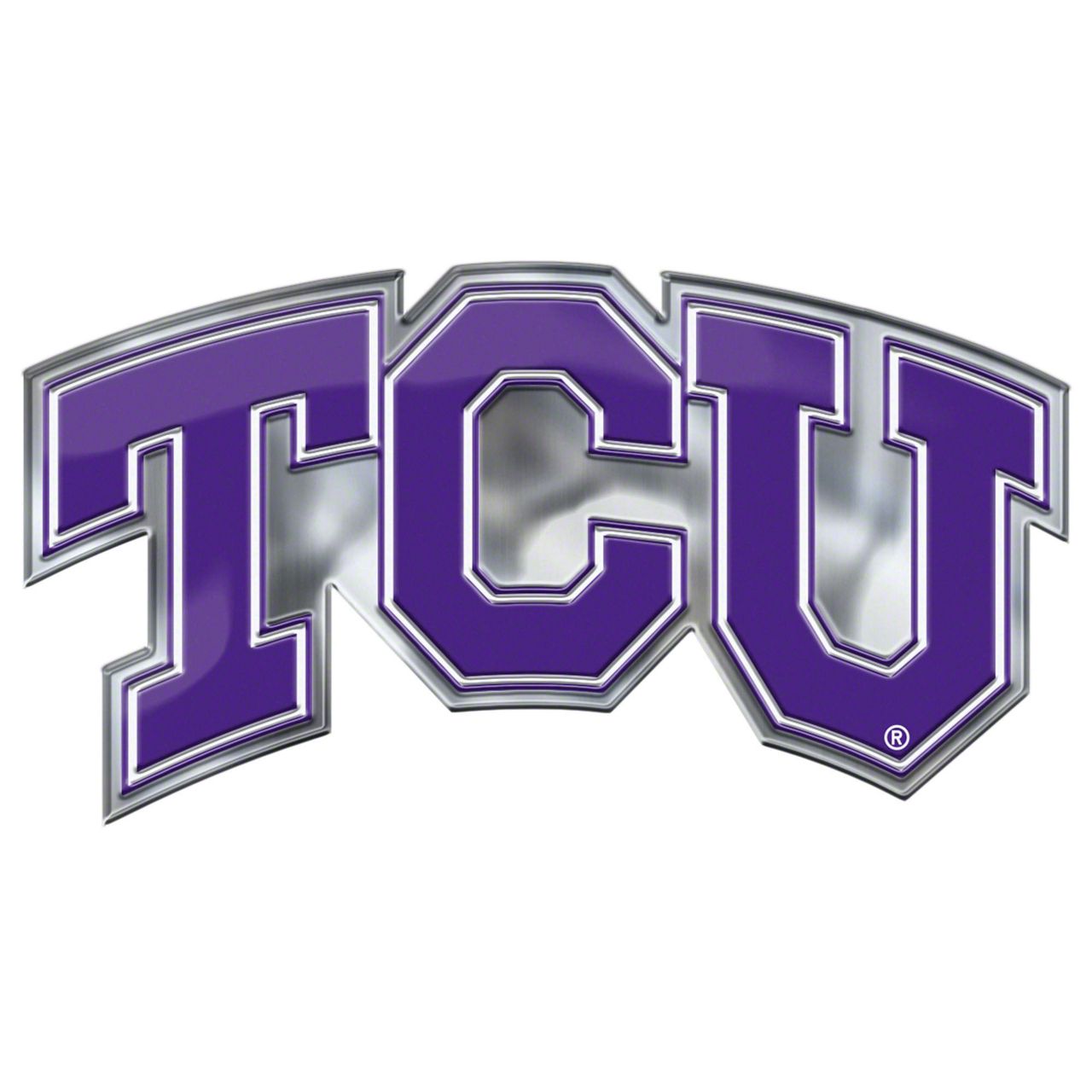 Challenger TCU University Embossed Emblem; Purple (Universal; Some ...