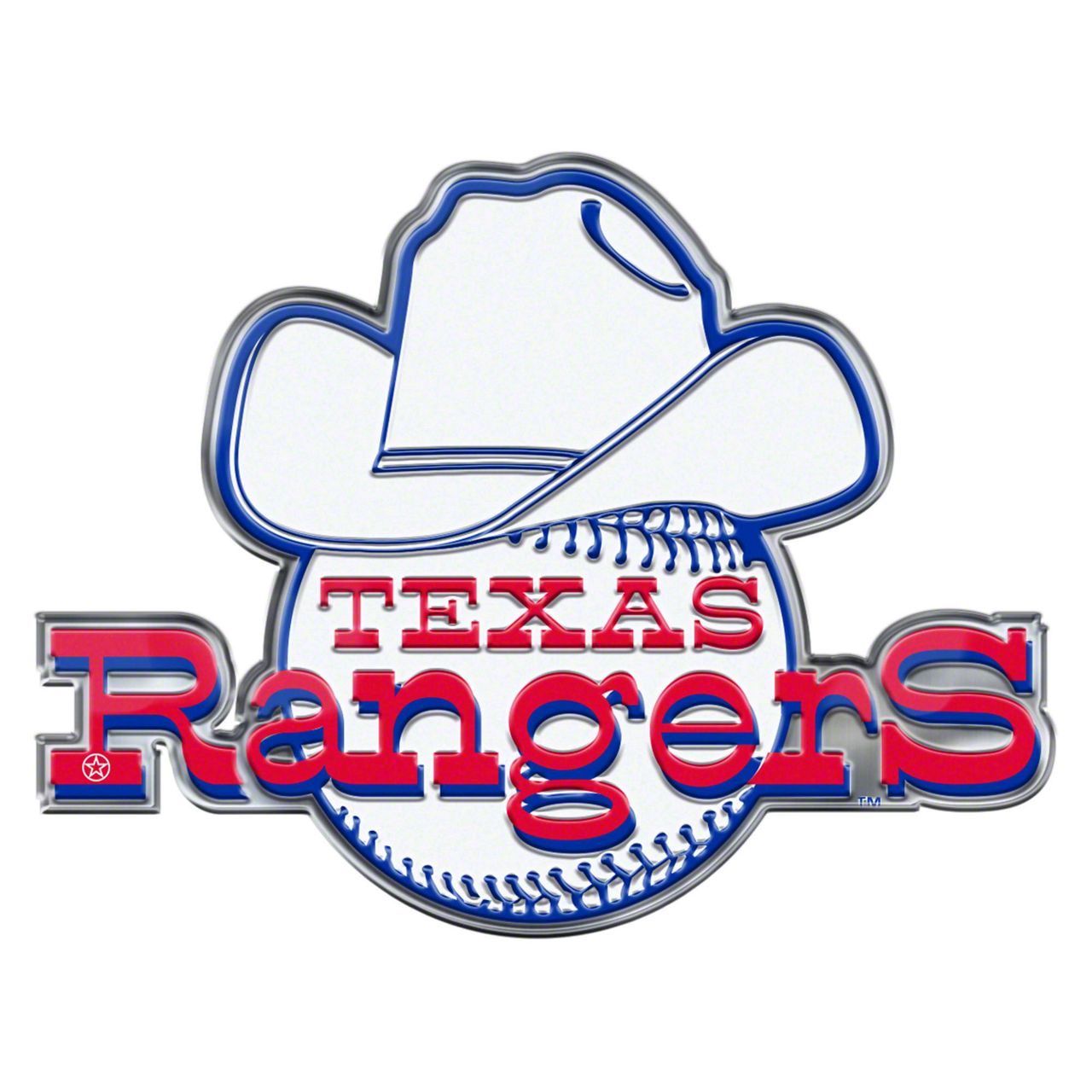 Challenger Texas Rangers Embossed Emblem; Red (Universal; Some ...