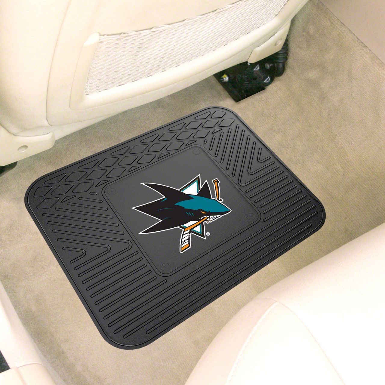 Challenger Utility Mat with San Jose Sharks Logo; Black (Universal ...
