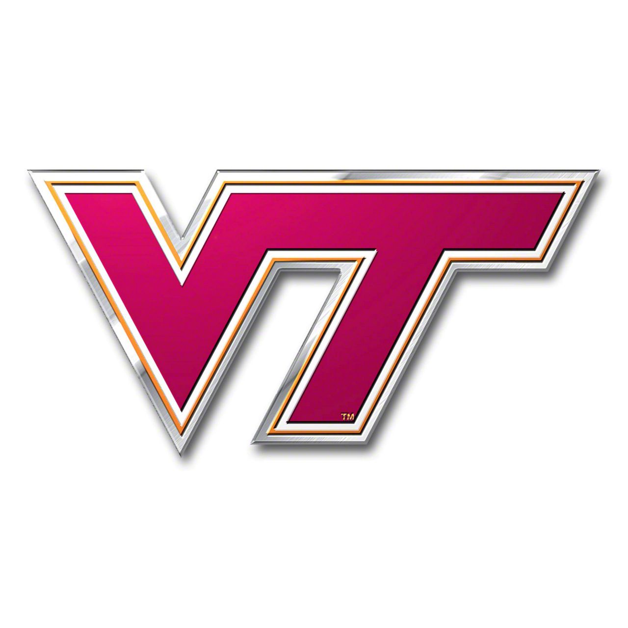 Challenger Virginia Tech Embossed Emblem; Maroon and Orange (Universal ...