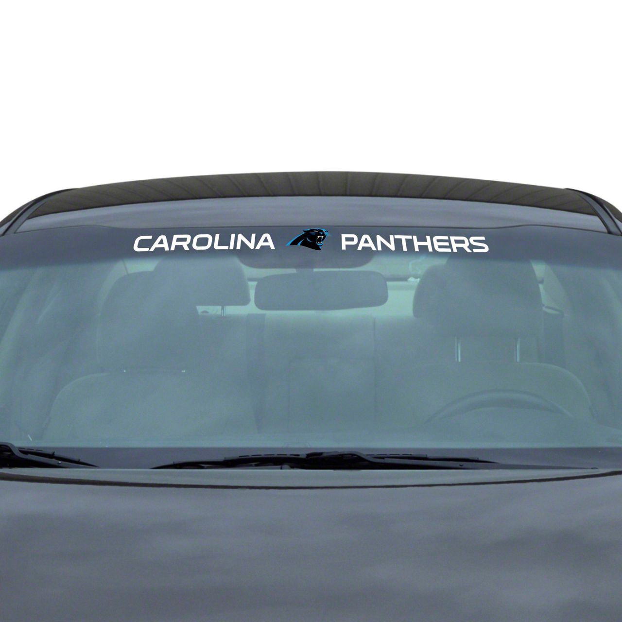 Challenger Windshield Decal with Carolina Panthers Logo; White ...