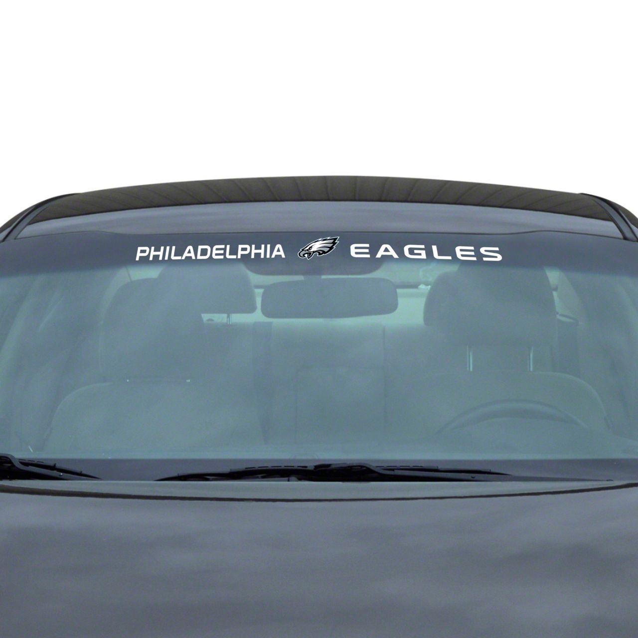 Challenger Windshield Decal with Philadelphia Eagles Logo; White ...