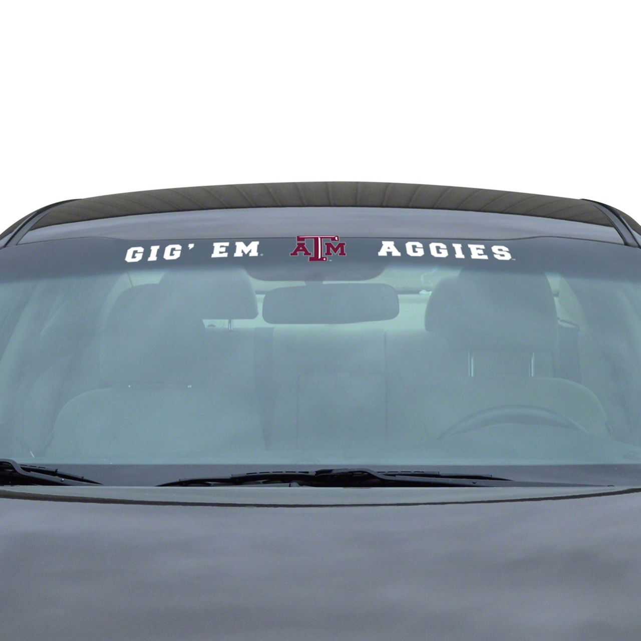 Challenger Windshield Decal with Texas A&M University Logo; White ...