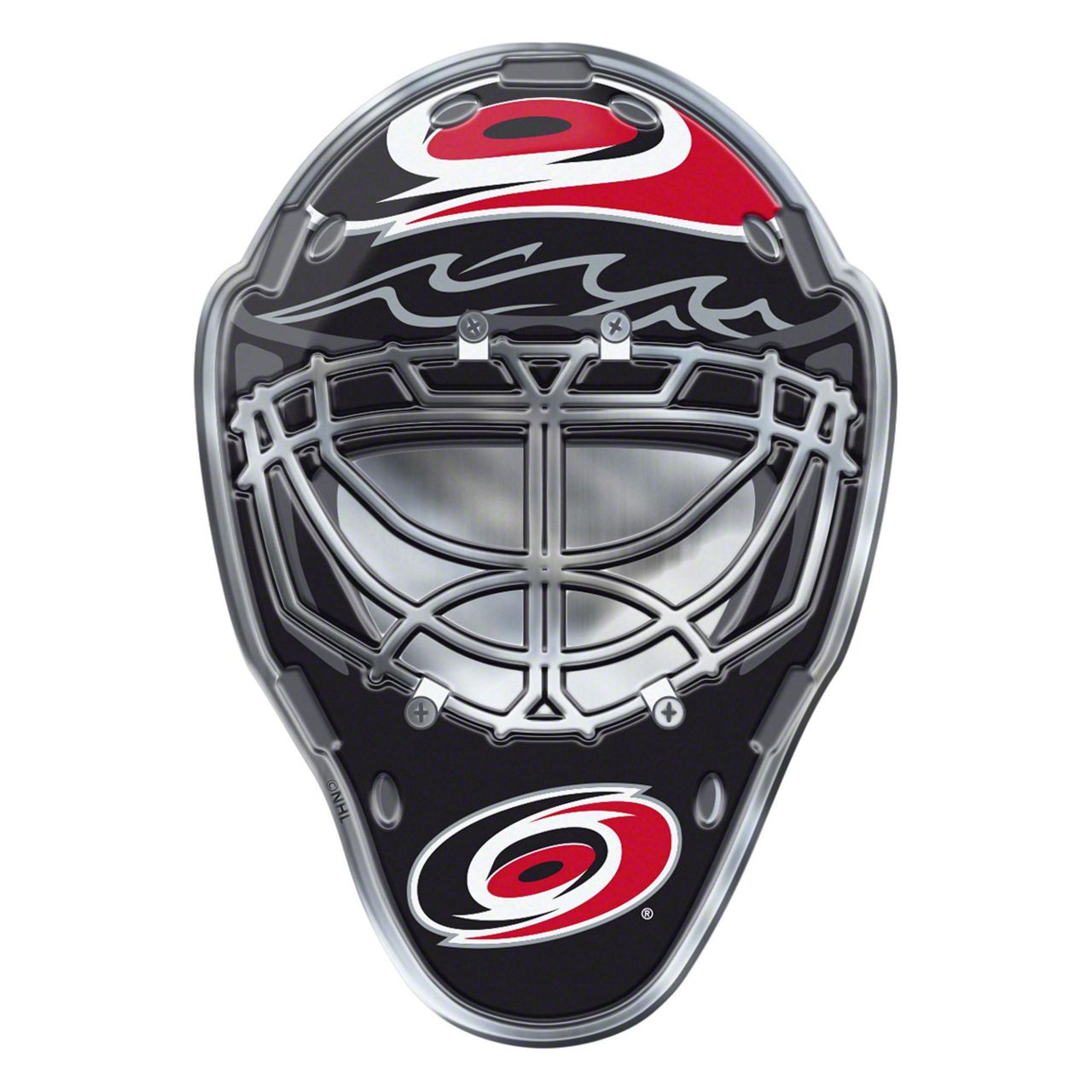 Charger Carolina Hurricanes Embossed Helmet Emblem; Red and Black ...