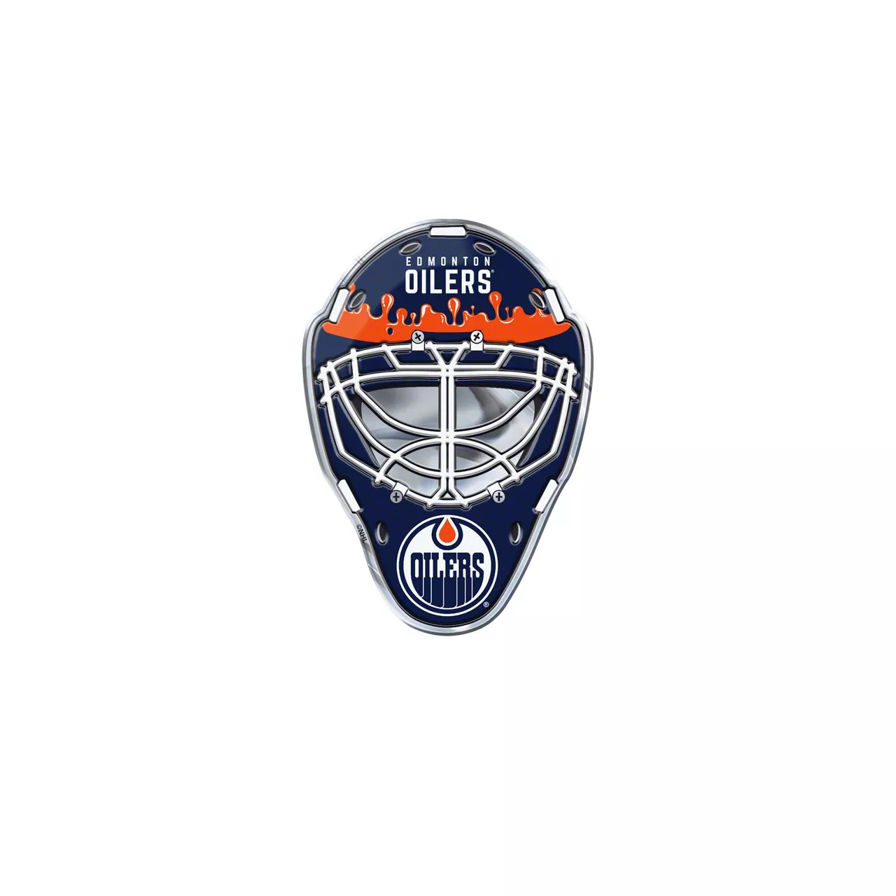 Charger Edmonton Oilers Embossed Helmet Emblem; Blue and Orange ...