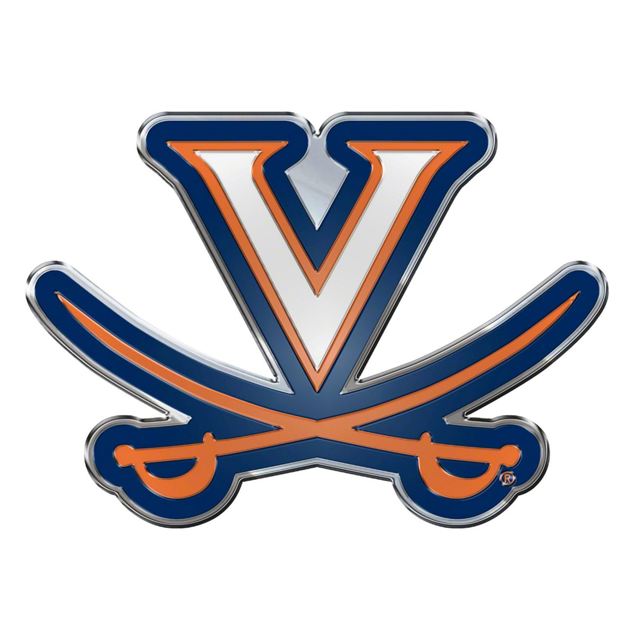 Charger University of Virginia Embossed Emblem; Blue and Orange ...