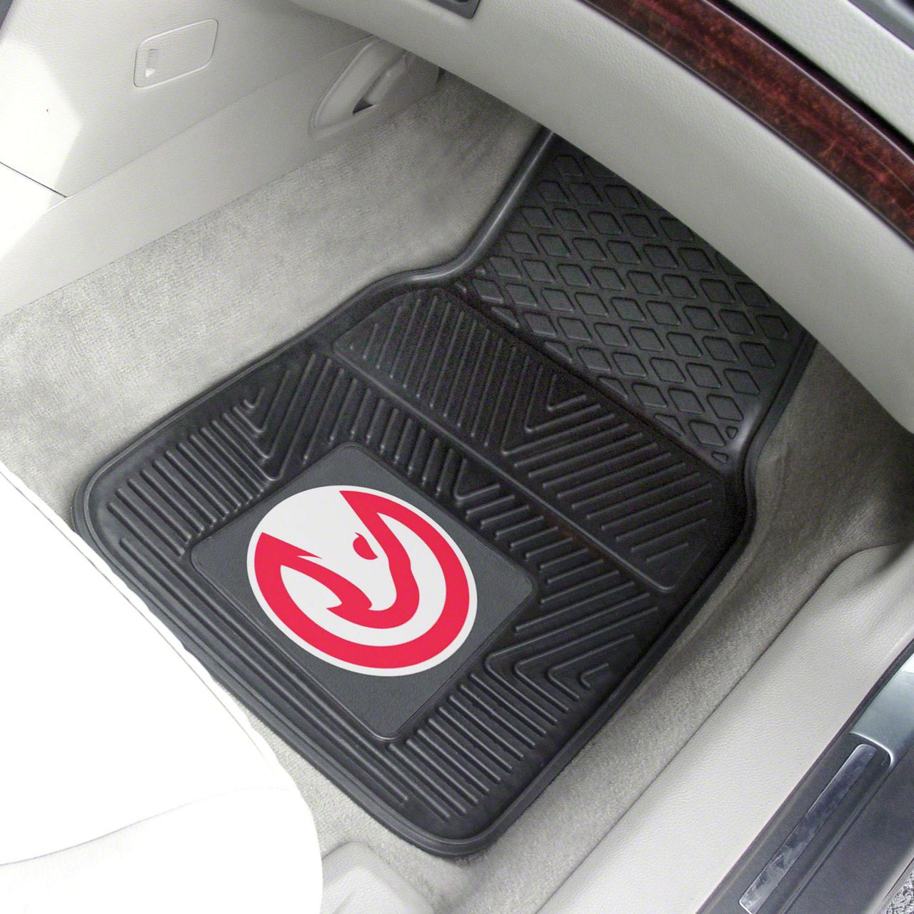 Charger Vinyl Front Floor Mats with Atlanta Hawks Logo; Black ...