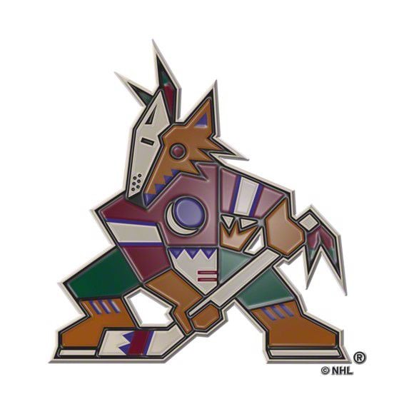 Mustang Arizona Coyotes Embossed Emblem; Maroon and Tan (Universal ...