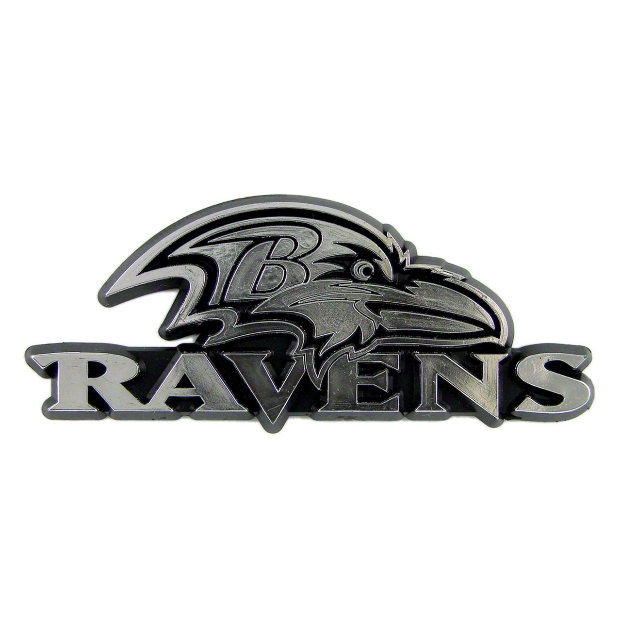 Mustang Baltimore Ravens Molded Emblem; Chrome (Universal; Some ...