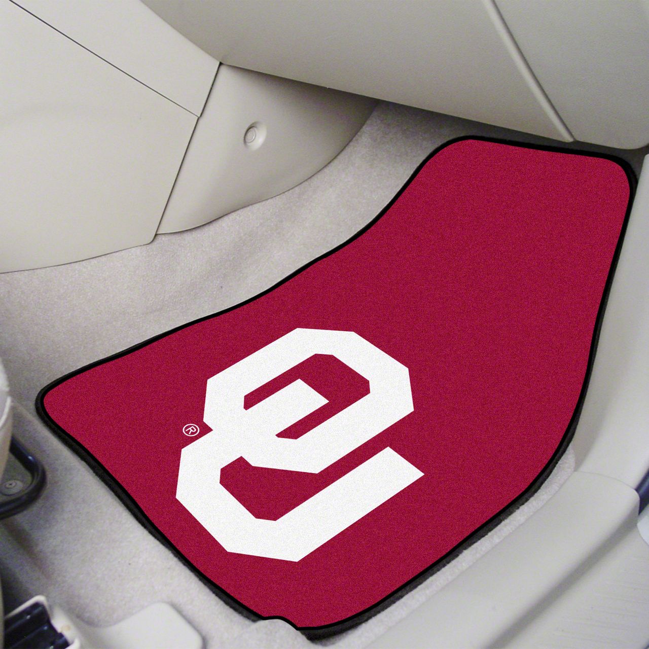 Mustang Carpet Front Floor Mats with University of Oklahoma Logo ...