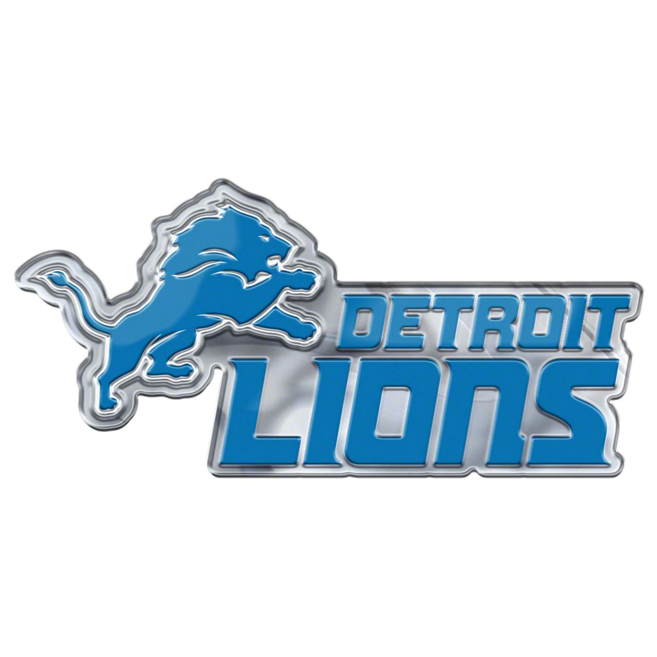 Mustang Detroit Lions Embossed Emblem; Blue (Universal; Some Adaptation ...