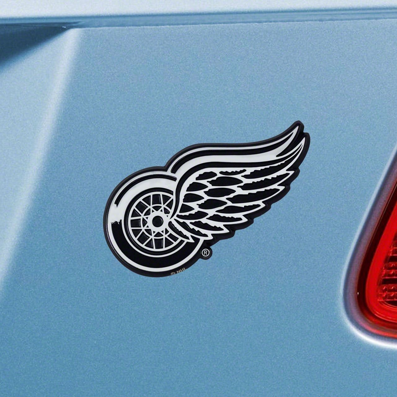 Mustang Detroit Red Wings Emblem; Chrome (Universal; Some Adaptation ...