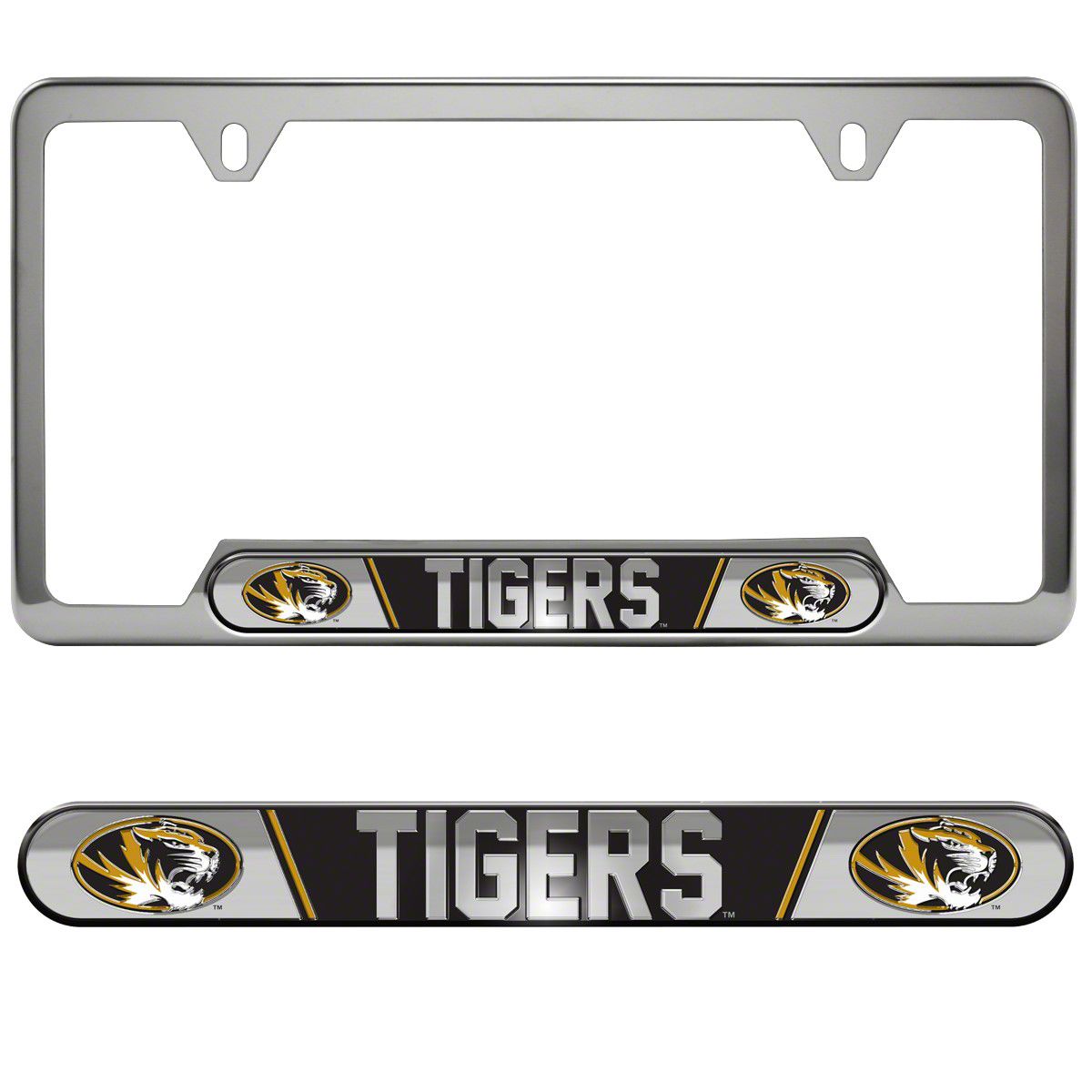 Mustang Embossed License Plate Frame with University of Missouri Logo ...