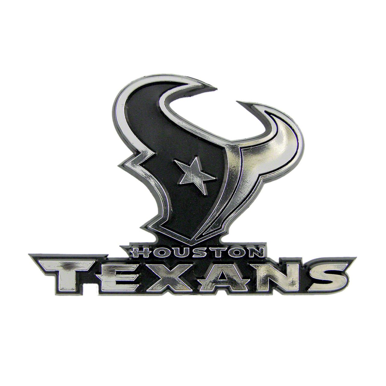 Mustang Houston Texans Molded Emblem; Chrome (Universal; Some ...