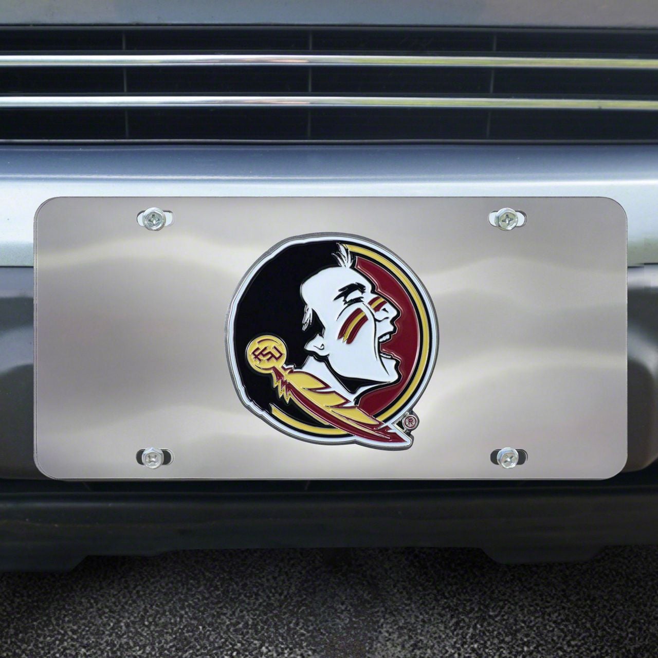 Mustang License Plate with Florida State University Logo; Stainless ...