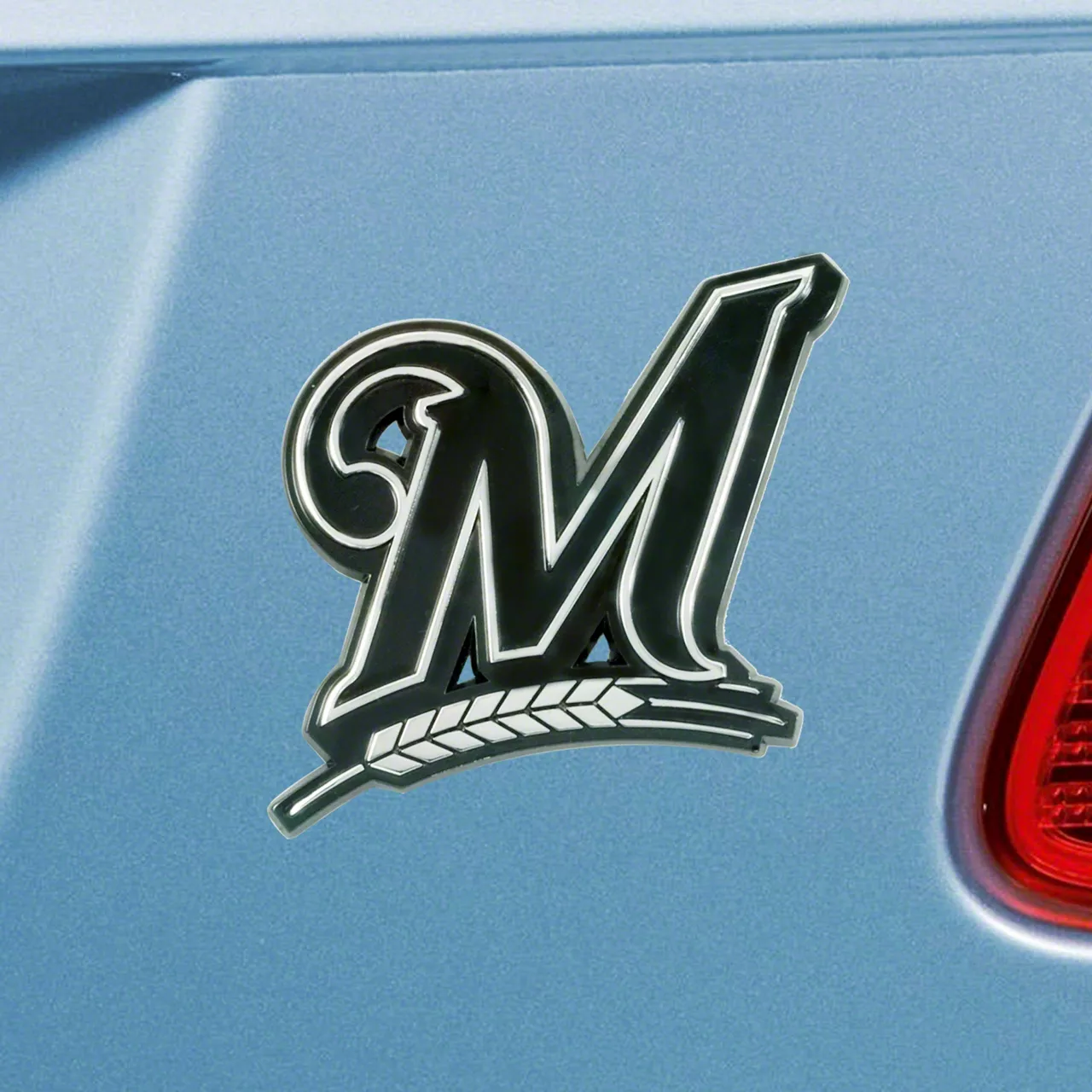 Mustang Milwaukee Brewers Emblem; Chrome (Universal; Some Adaptation ...