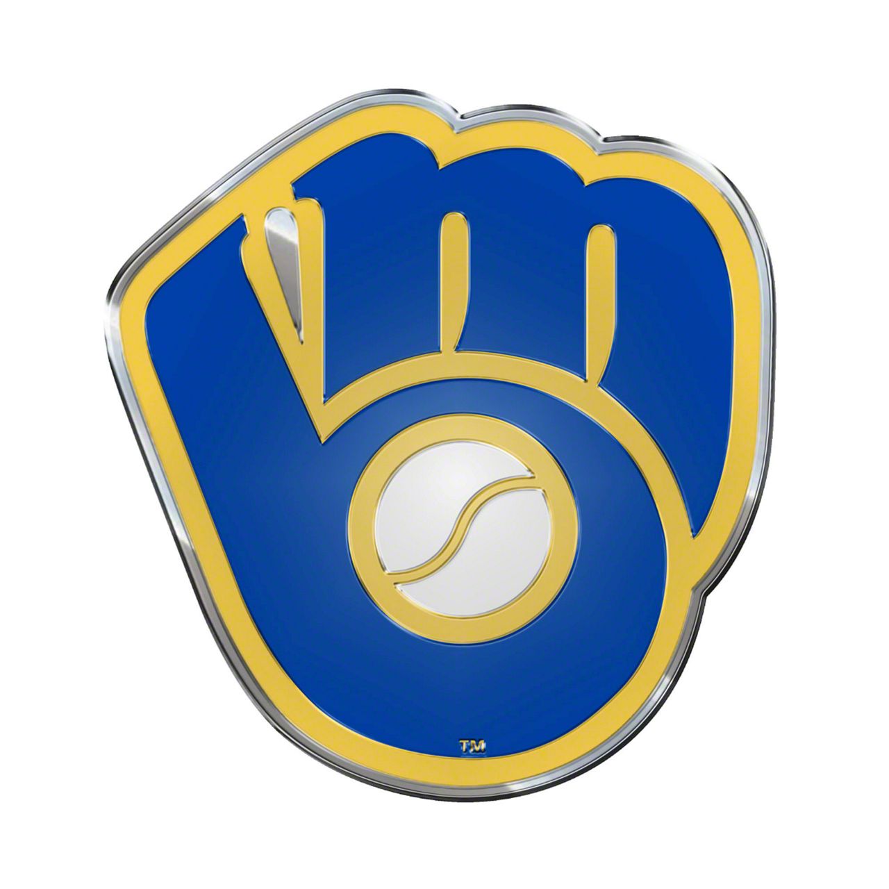 Mustang Milwaukee Brewers Embossed Emblem; Blue (Universal; Some ...