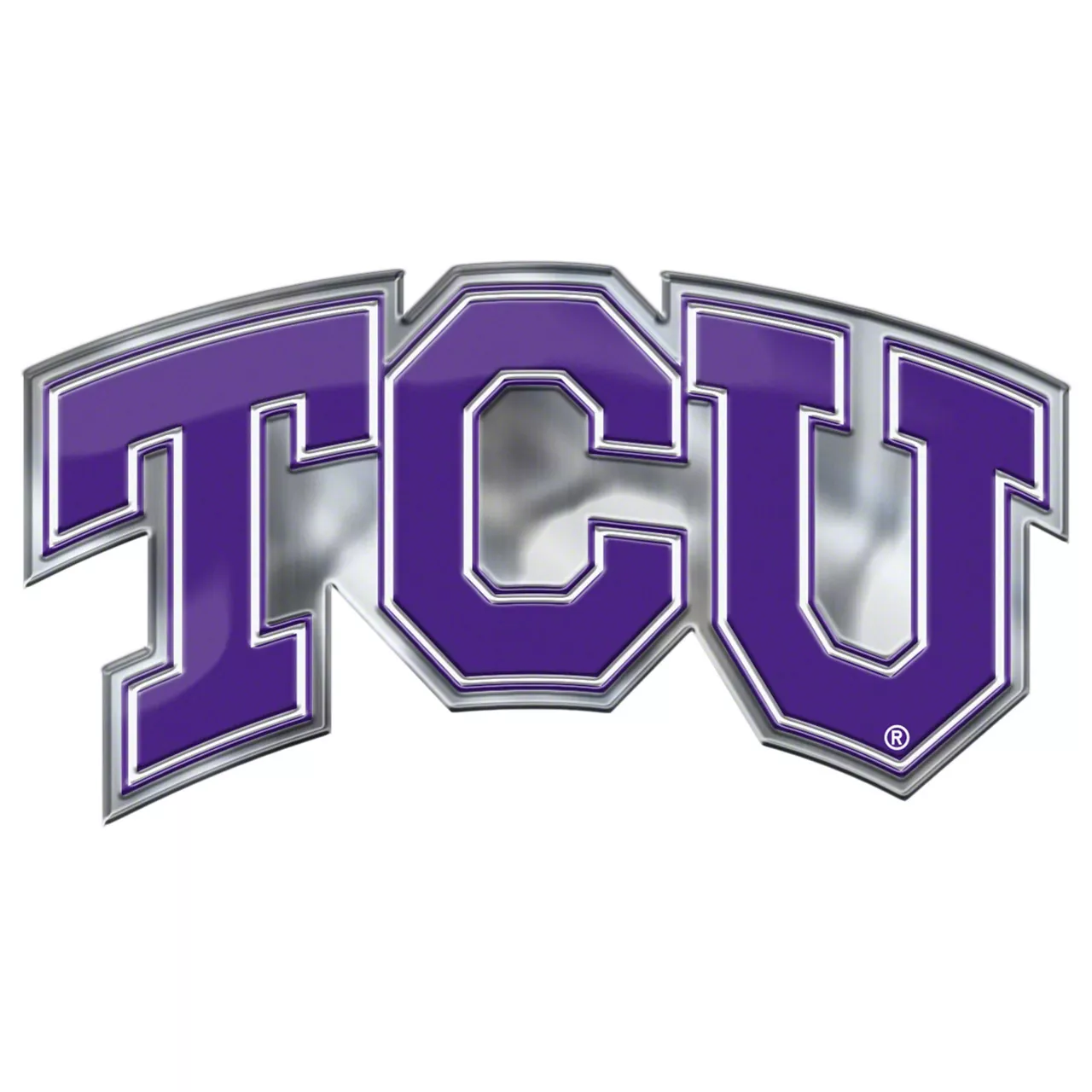 Mustang TCU University Embossed Emblem; Purple (Universal; Some ...