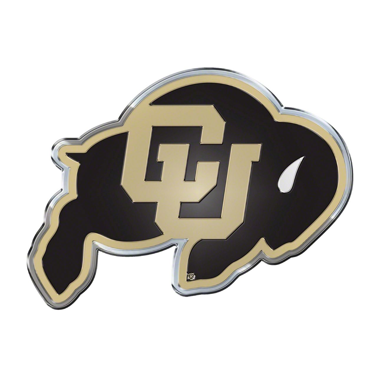 Mustang University of Colorado Embossed Emblem; Black and Gold ...